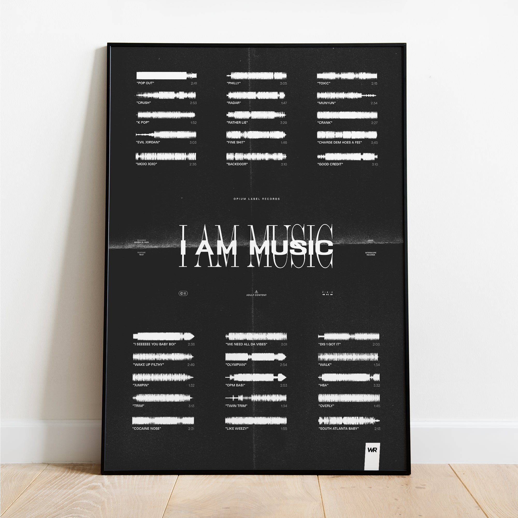 "I AM MUSIC" by Playboi Carti | Soundwave Album Cover Art Poster – The ...