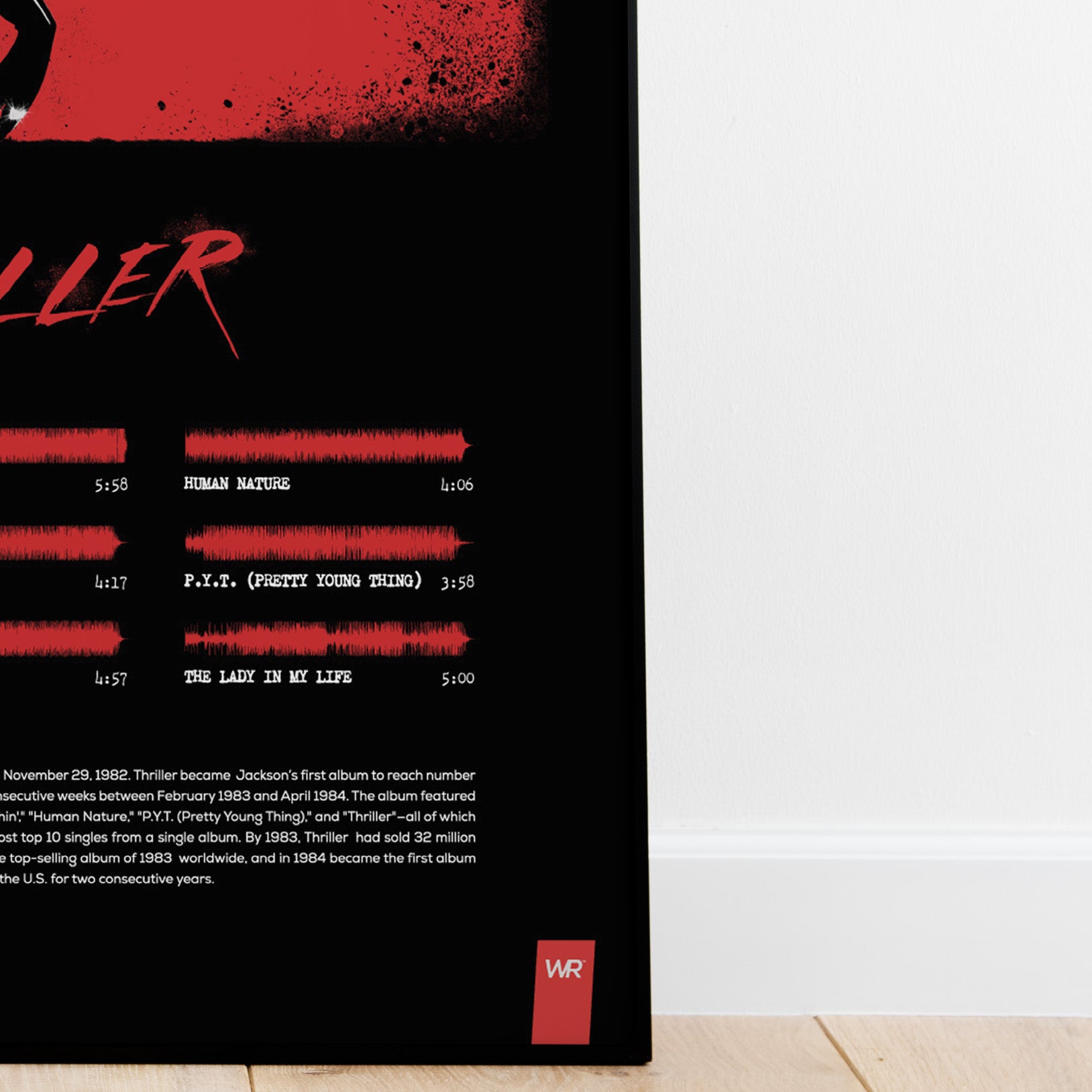 "Thriller" by Michael Jackson | Soundwave Art Print Poster – The Wav Room
