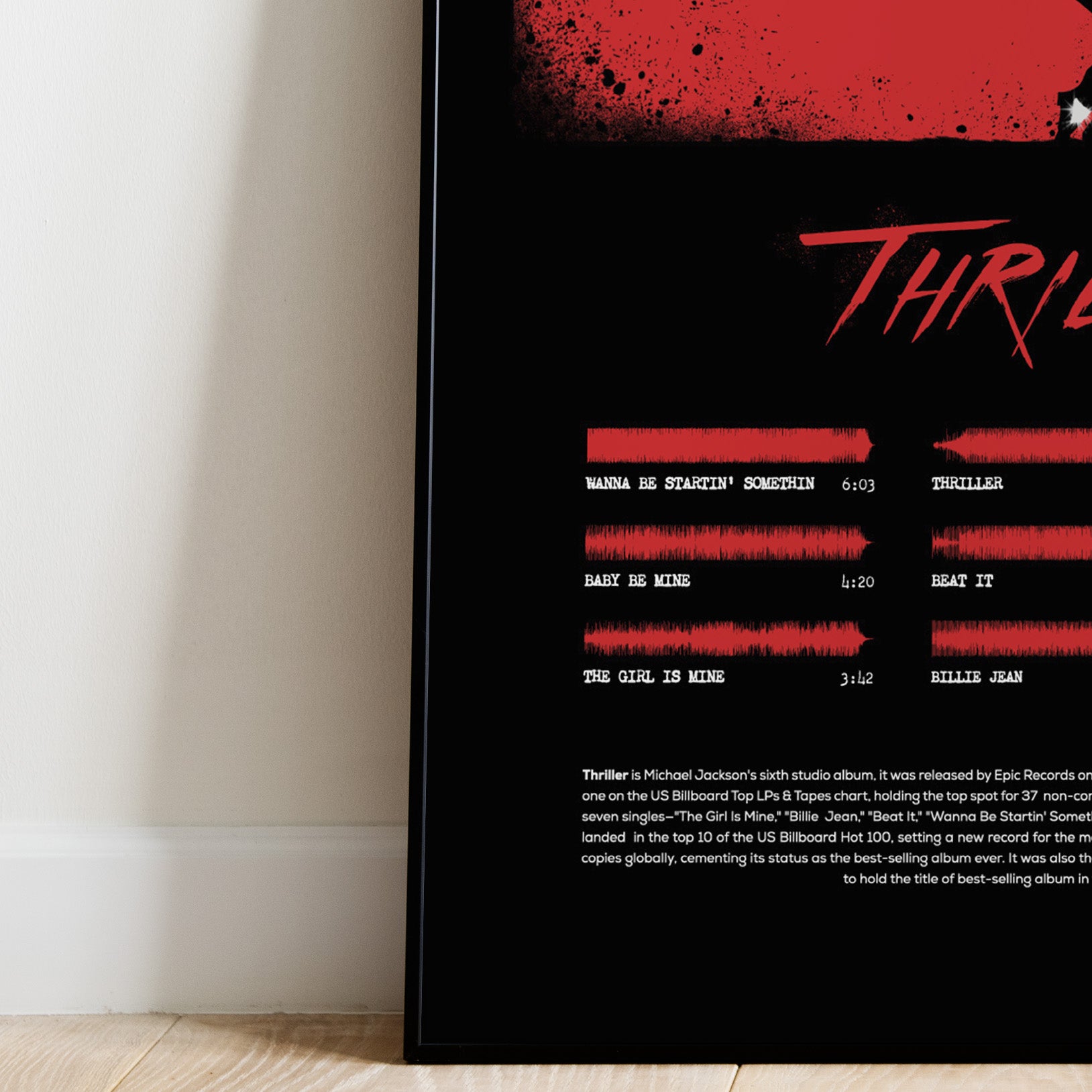 "Thriller" by Michael Jackson | Soundwave Art Print Poster – The Wav Room
