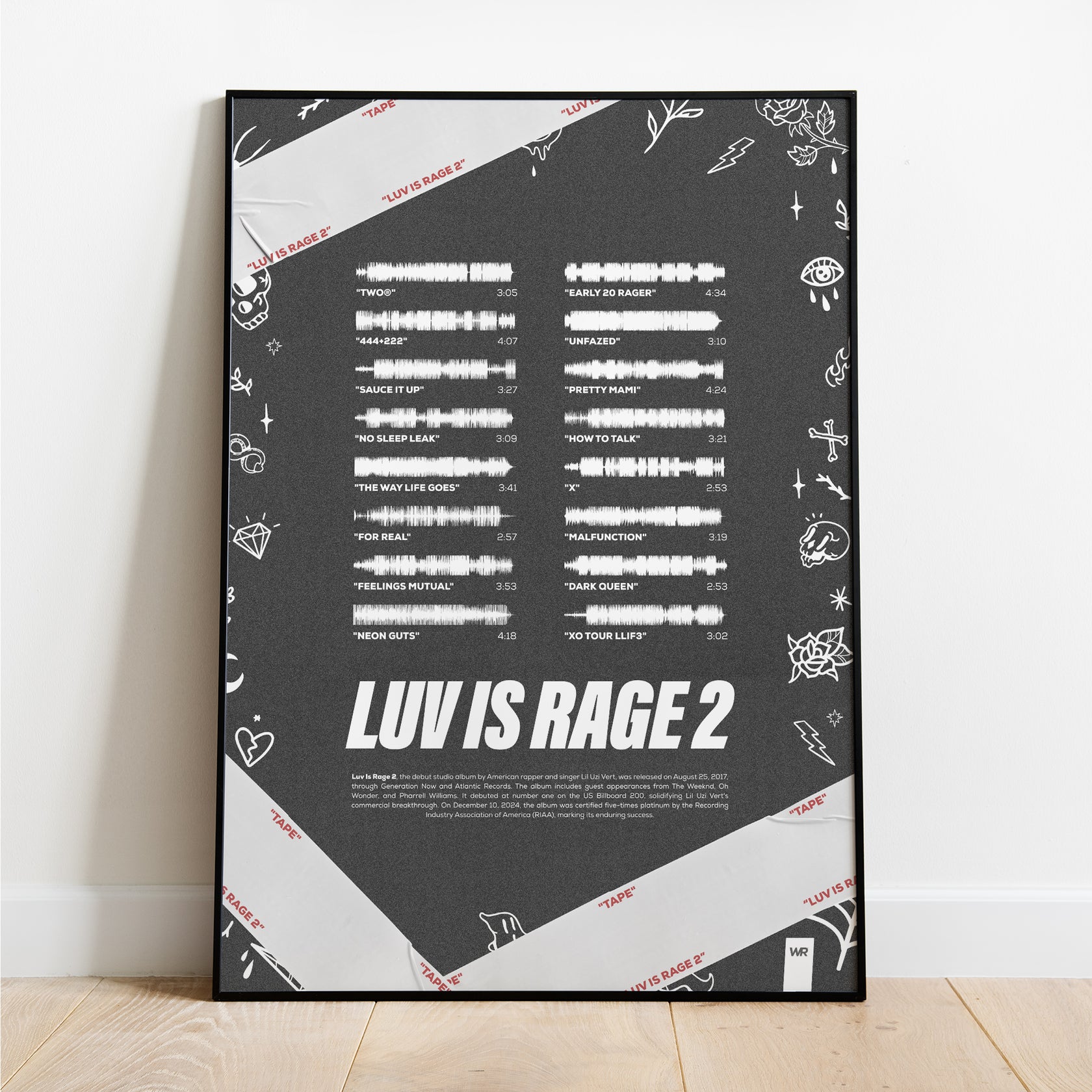 "Luv is Rage 2" by Lil Uzi Vert | Soundwave Art Print Poster – The Wav Room