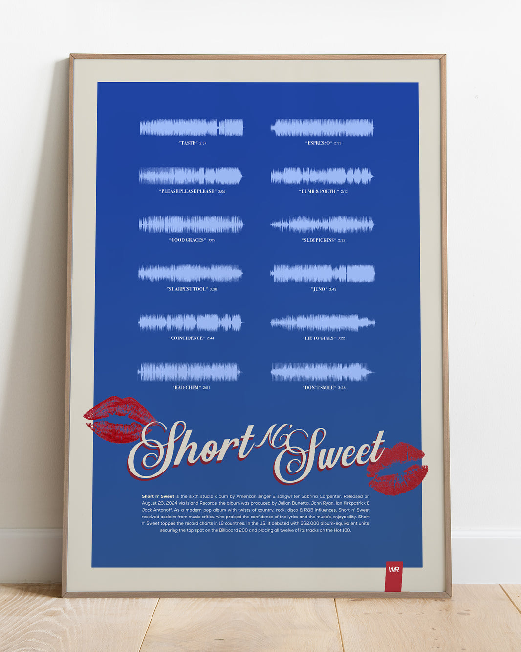 "Short N' Sweet" by Sabrina Carptener | Soundwave Art Poster – The Wav Room
