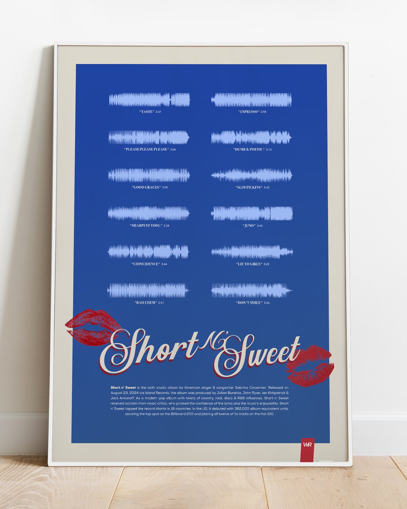 "Short N' Sweet" Soundwave Poster by Sabrina Carpenter | Music Wall Art ...