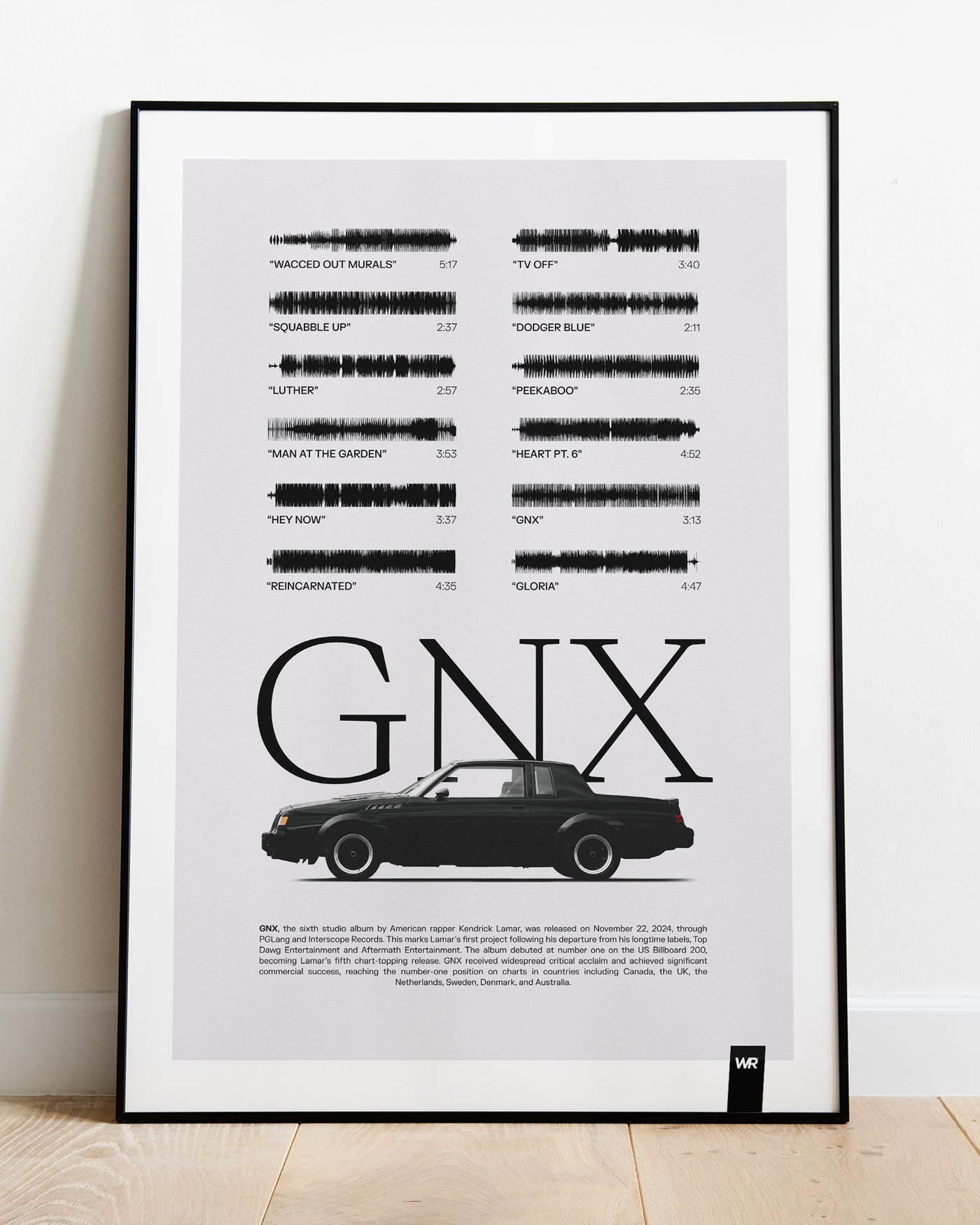 "GNX" Soundwave Poster by Kendrick Lamar | Music Wall Art – The Wav Room