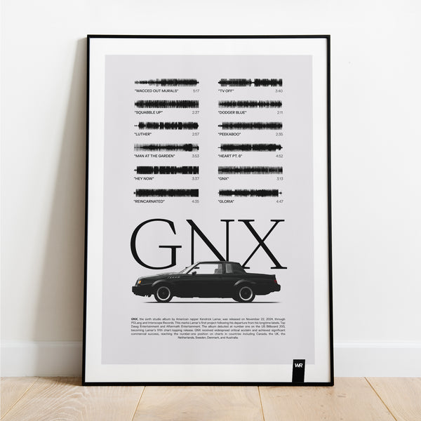 "GNX" by Kendrick Lamar | Soundwave Artwork Poster – The Wav Room