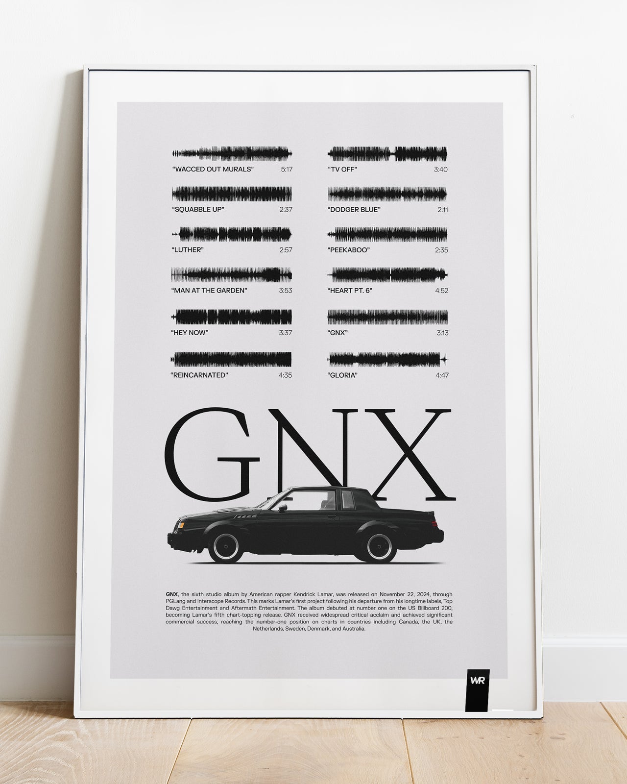 "GNX" Soundwave Poster by Kendrick Lamar | Music Wall Art – The Wav Room