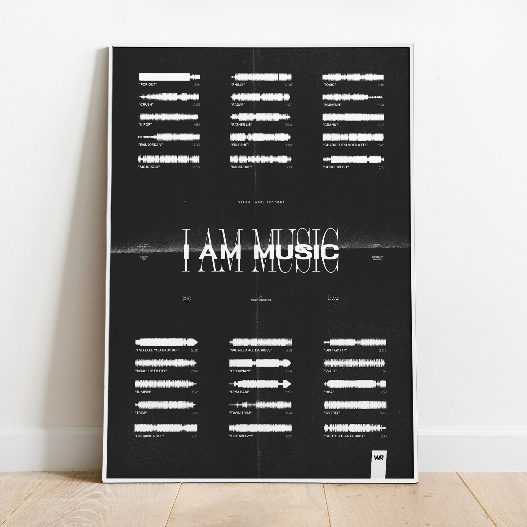 "I AM MUSIC" by Playboi Carti | Soundwave Album Cover Art Poster – The ...