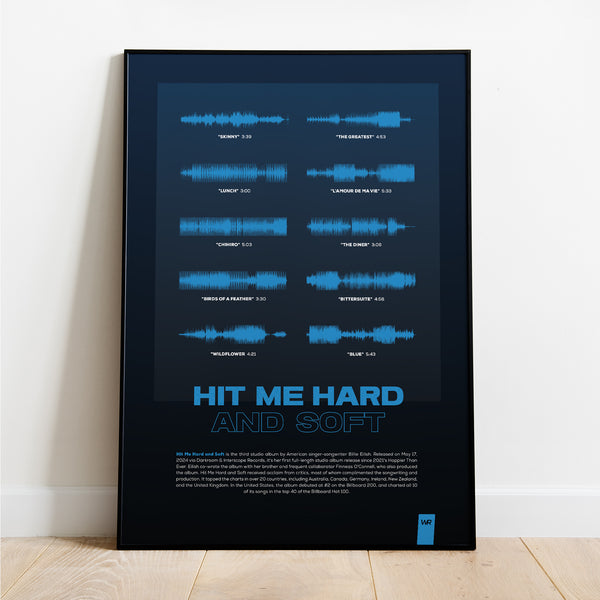 "Hit Me Hard and Soft" by Billie Eilish | Soundwave Art Poster – The ...