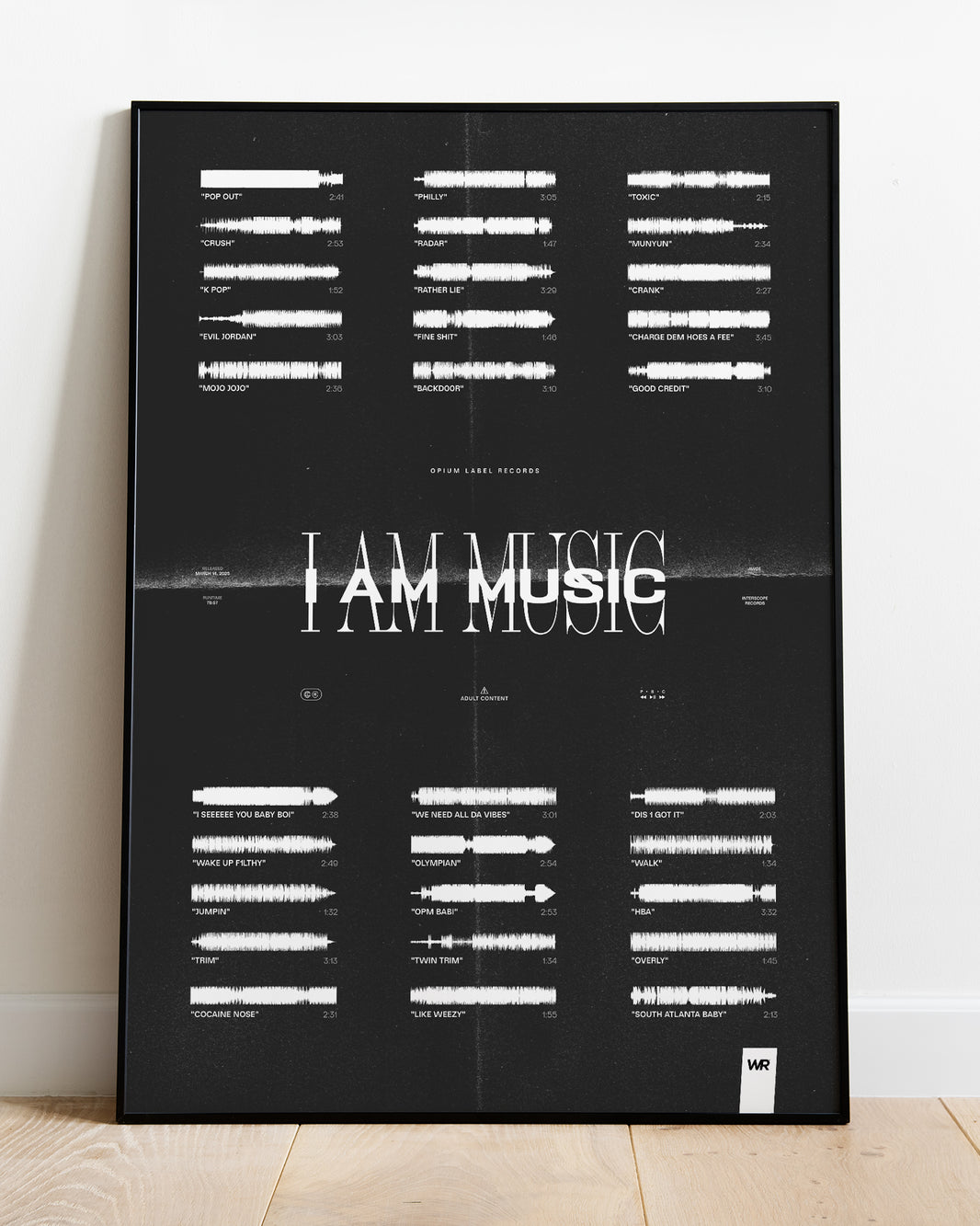 "I AM MUSIC" by Playboi Carti | Soundwave Album Cover Art Poster – The ...