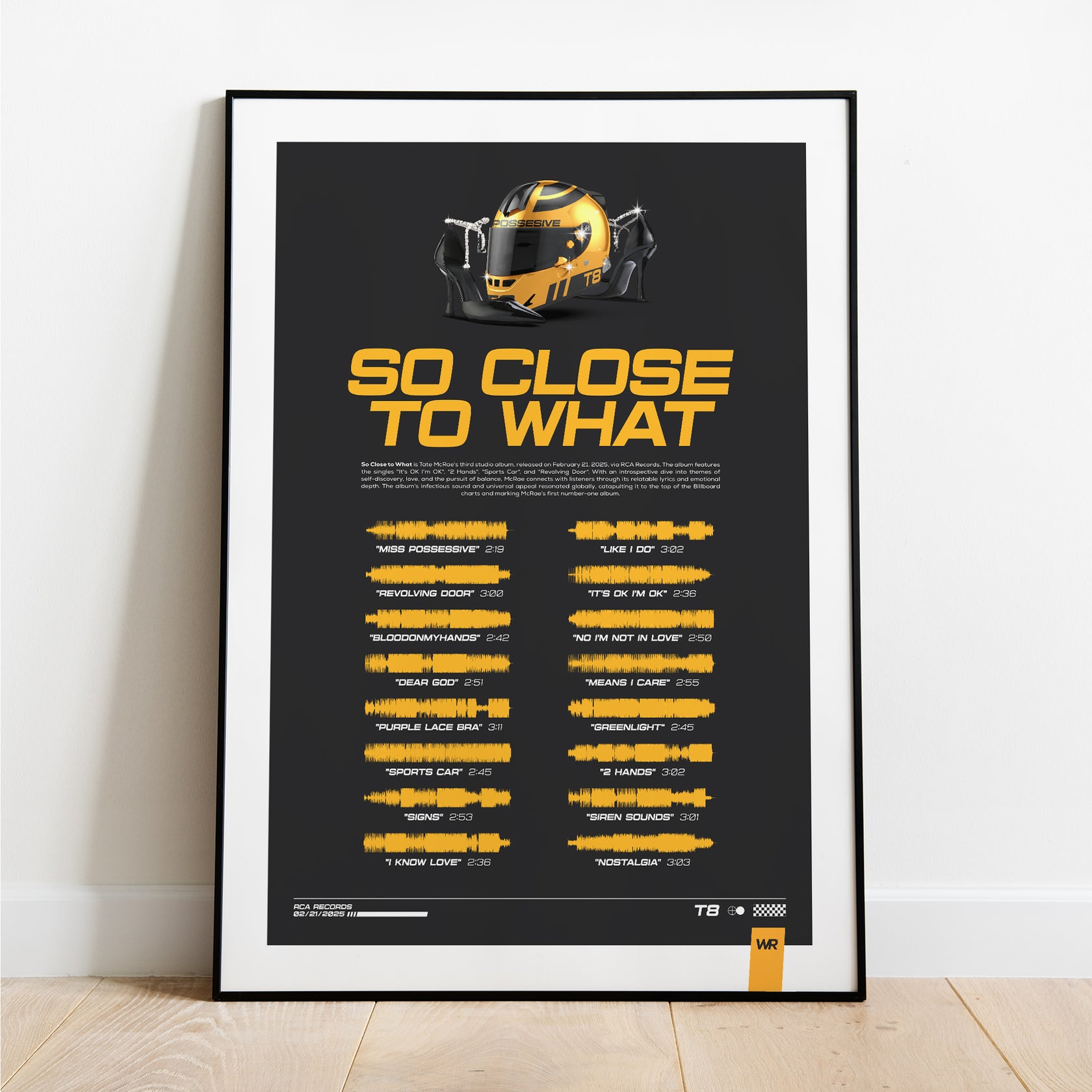 "So Close to What" by Tate McRae - Soundwave Art Poster Print – The Wav ...