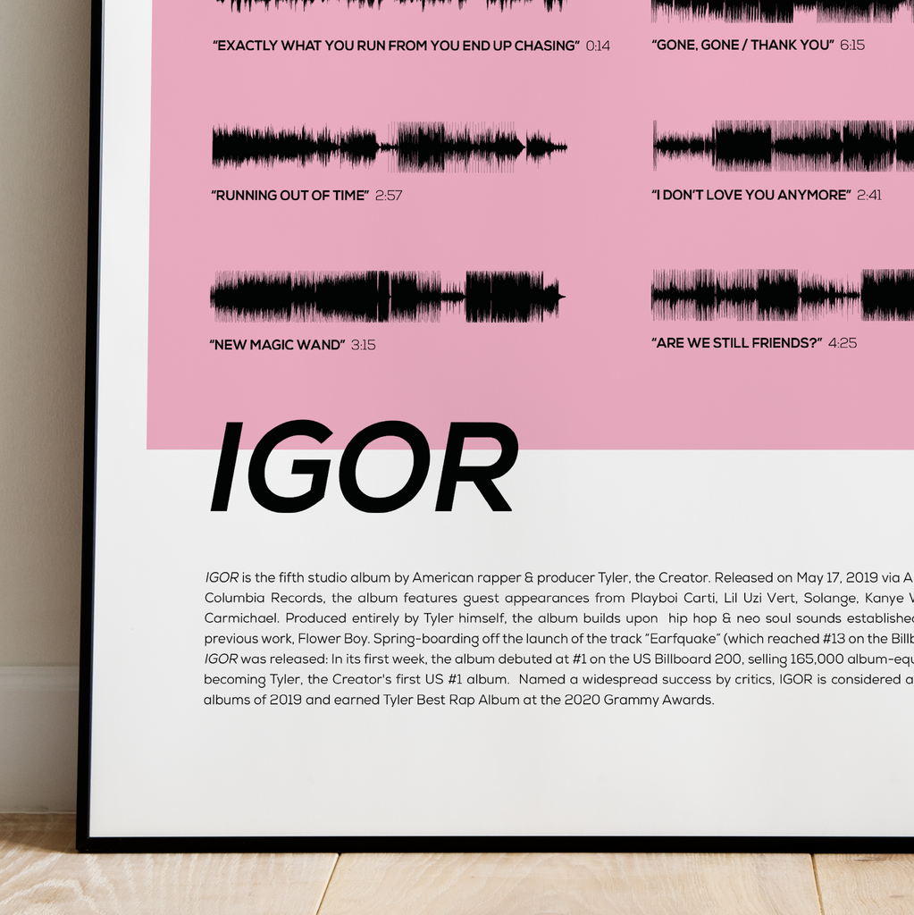 "IGOR" by Tyler, the Creator | Soundwave Art Print Poster – The Wav Room