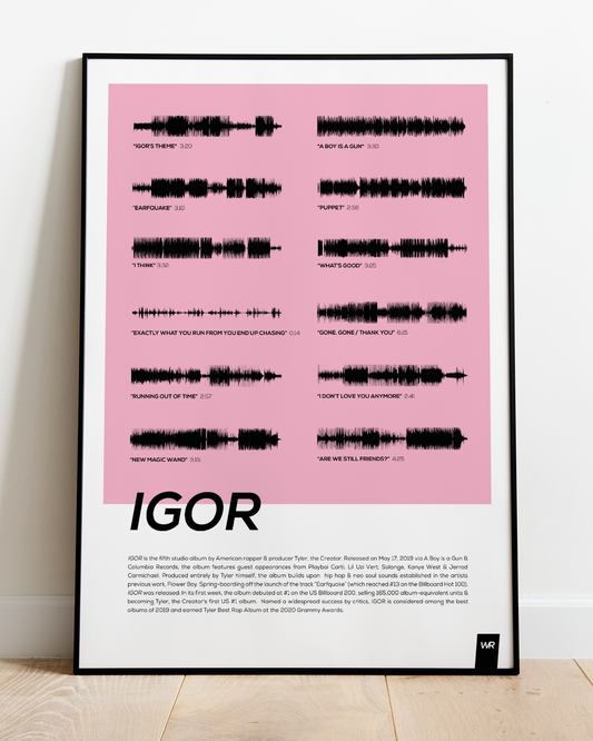 "IGOR" Soundwave Poster by Tyler, the Creator | Music Wall Art – The ...