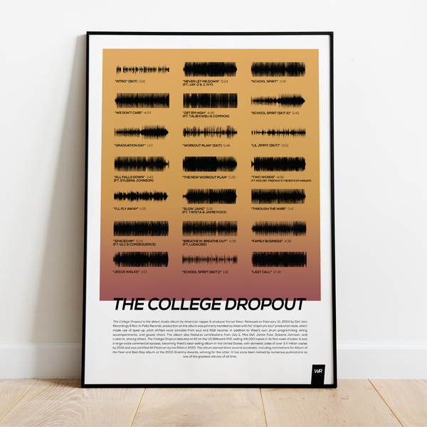 "The College Dropout" by Kanye West | Soundwave Art Poster – The Wav Room