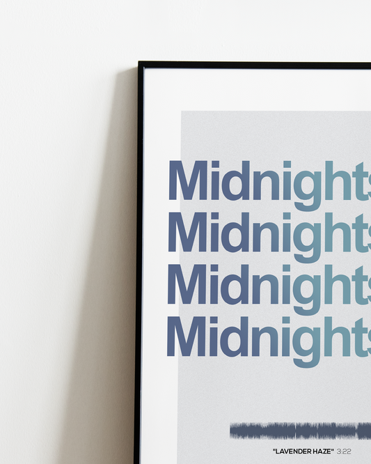 "Midnights" by Taylor Swift | Soundwave Art Poster – The Wav Room
