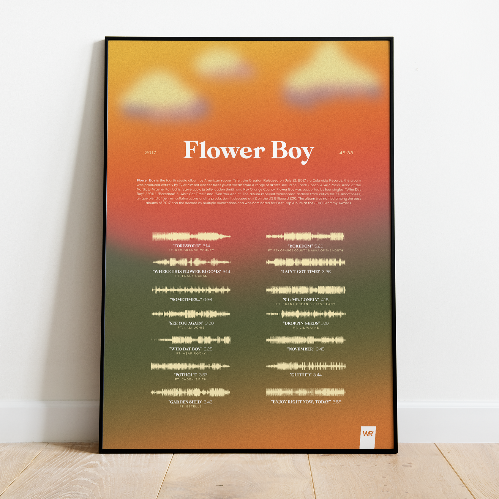 "Flower Boy" by Tyler, the Creator | Soundwave Art Poster – The Wav Room