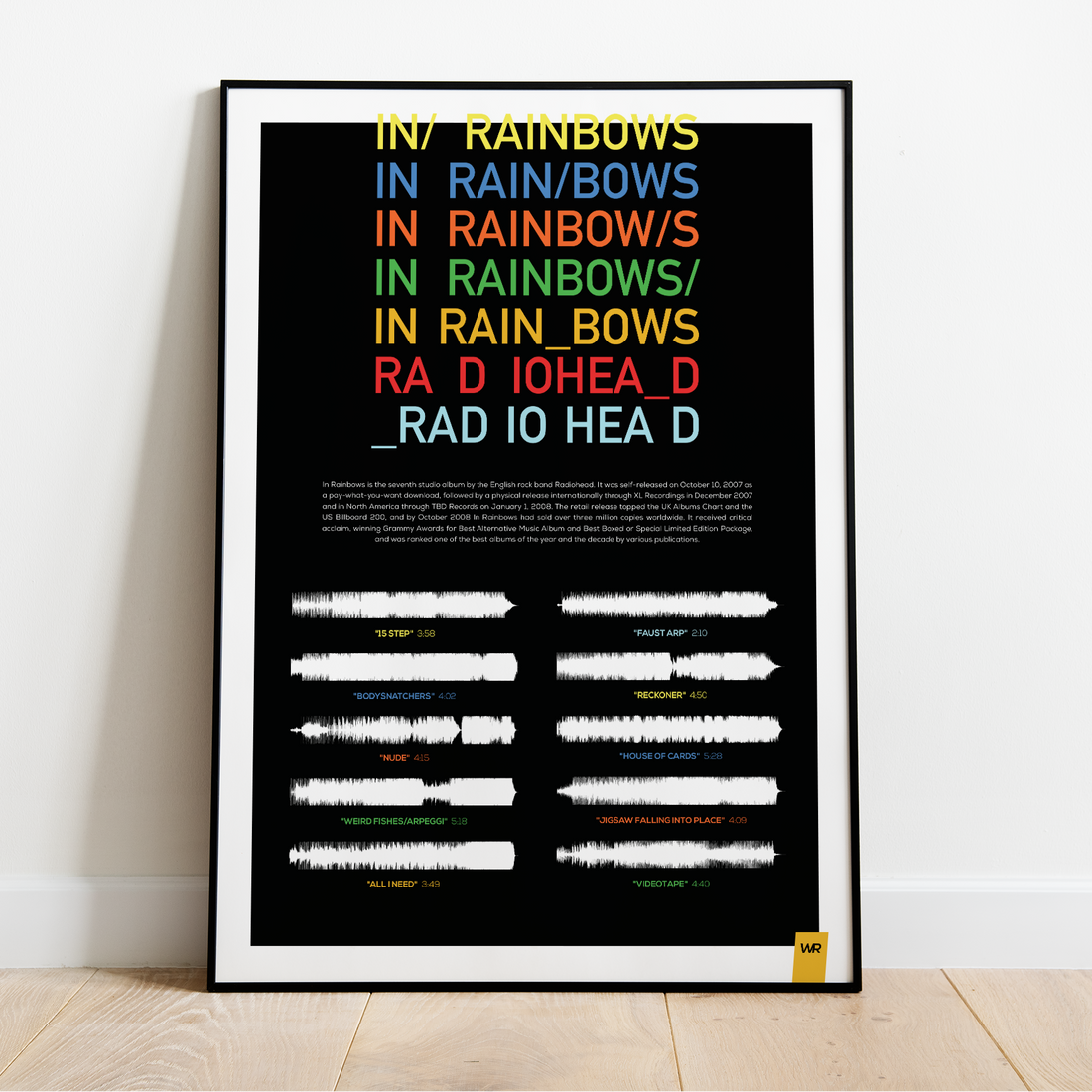 "In Rainbows" by Radiohead | Soundwave Art Poster – The Wav Room