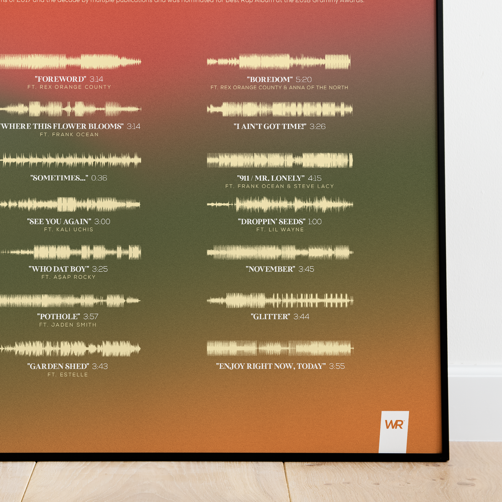"Flower Boy" by Tyler, the Creator | Soundwave Art Poster – The Wav Room