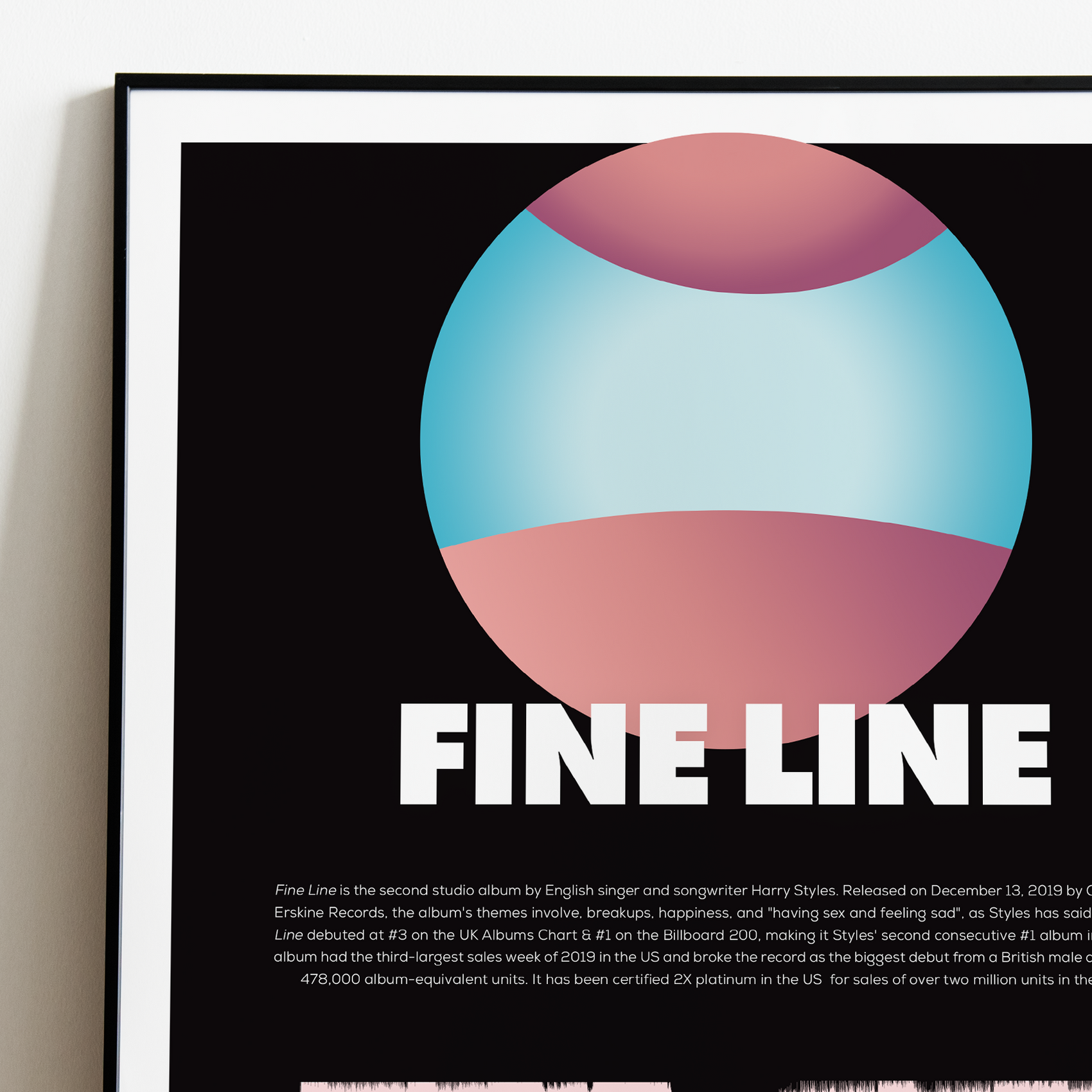 "Fine Line" Soundwave Poster by Harry Styles | Music Wall Art – The Wav ...