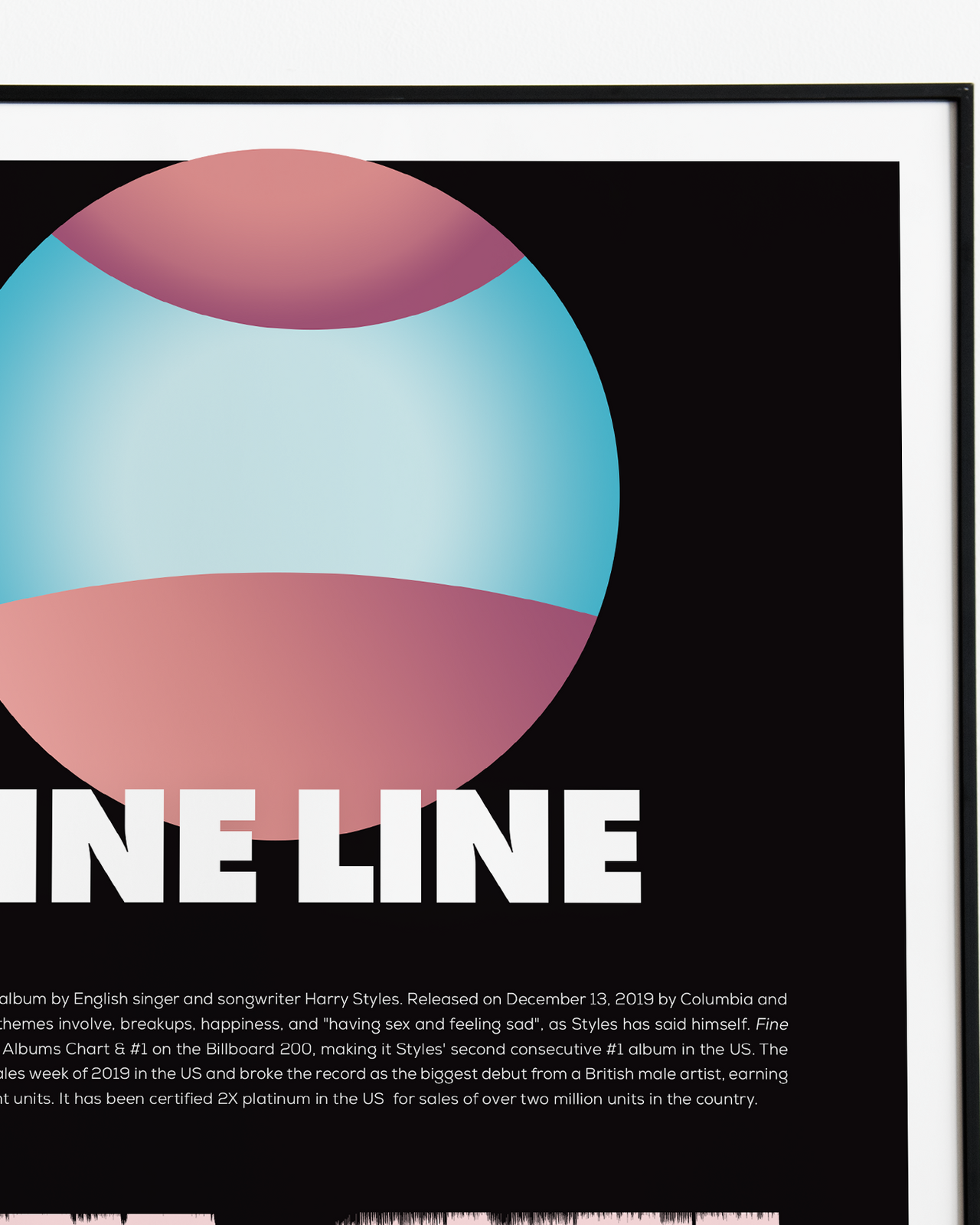"Fine Line" Soundwave Poster by Harry Styles | Music Wall Art – The Wav ...
